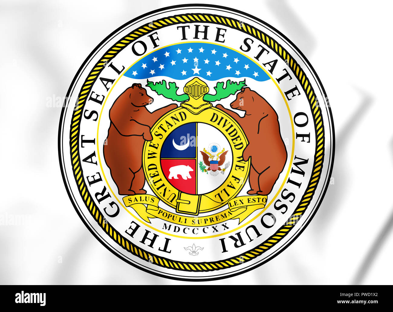 3D State Seal of Missouri, USA. 3D Illustration Stock Photo - Alamy