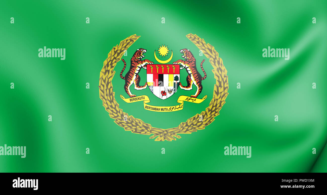 Royal Standard of the Raja Permaisuri Agong, Malaysia. 3D Illustration ...