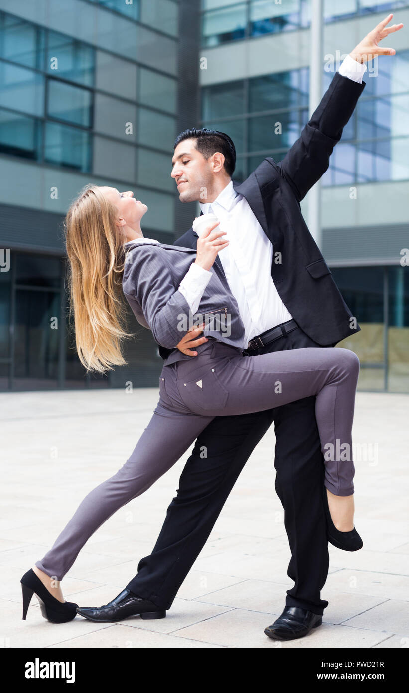 Dancing employee man colleagues hi-res stock photography and images - Alamy