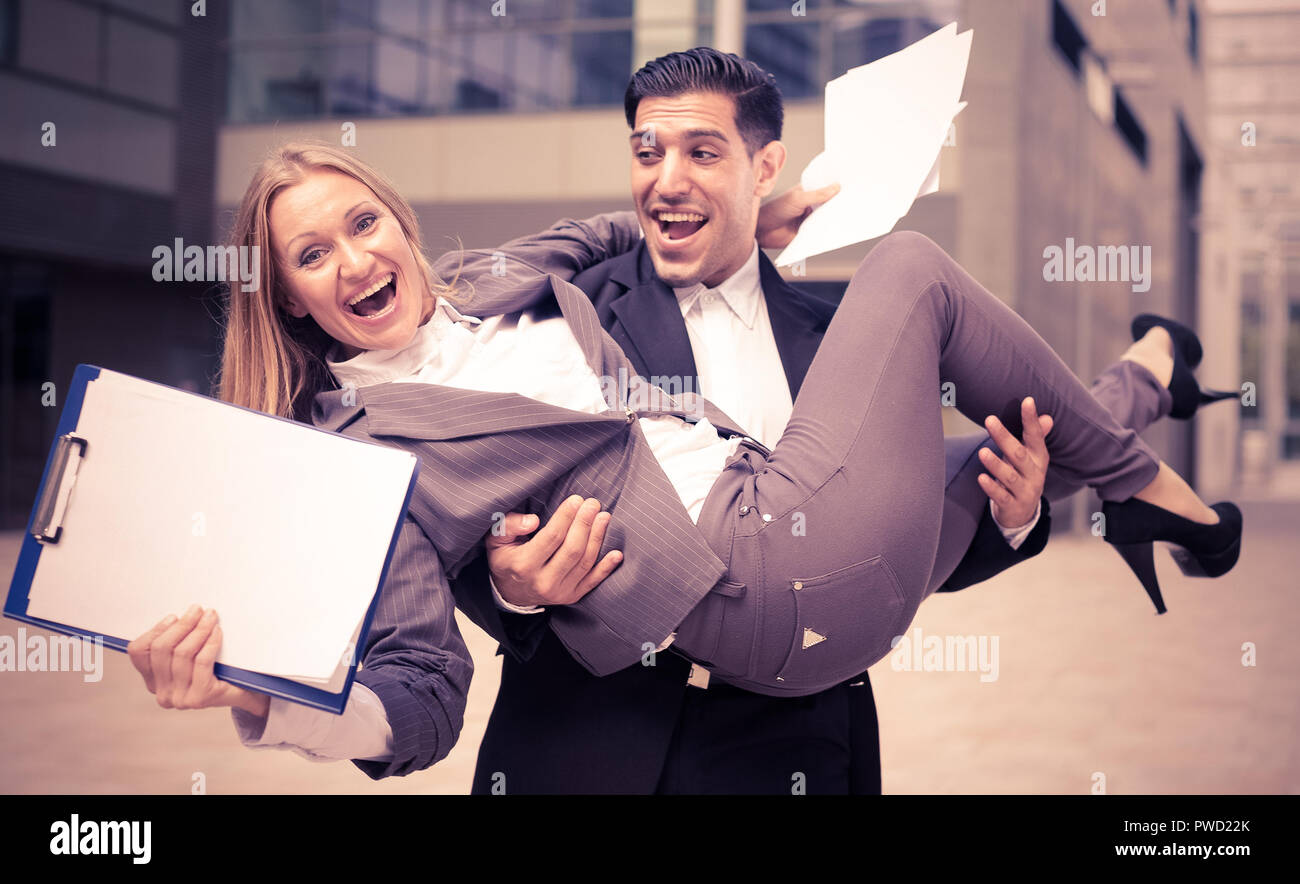 Boss is carry woman manager on hands because they are satisfied of ...