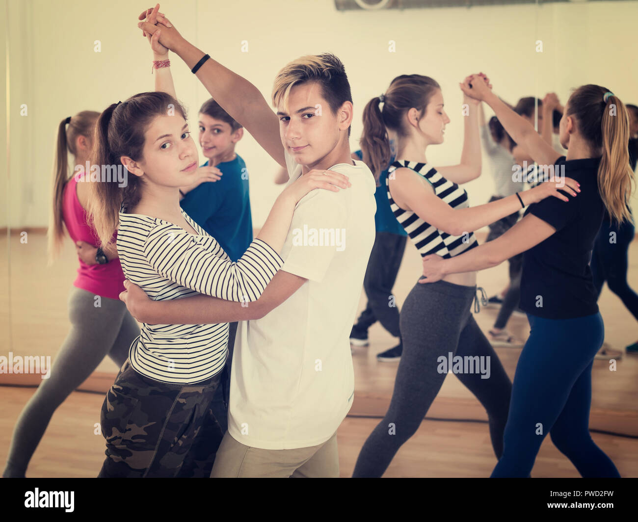 children learn to dance classical dances in the hall Stock Photo - Alamy