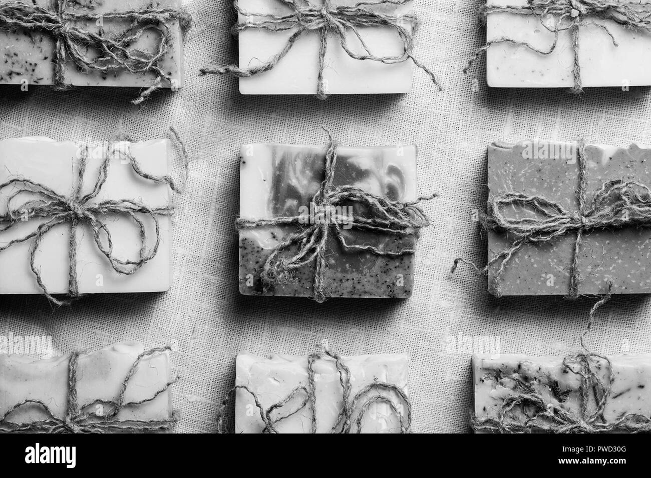 Organic handmade soap. A lot of slices Stock Photo - Alamy