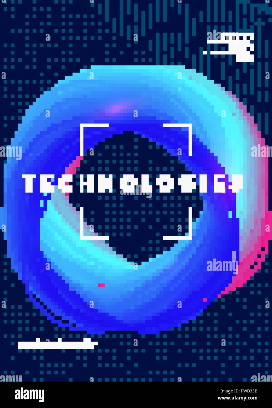 Quantum computing background. Technology for big data, visualiza Stock ...