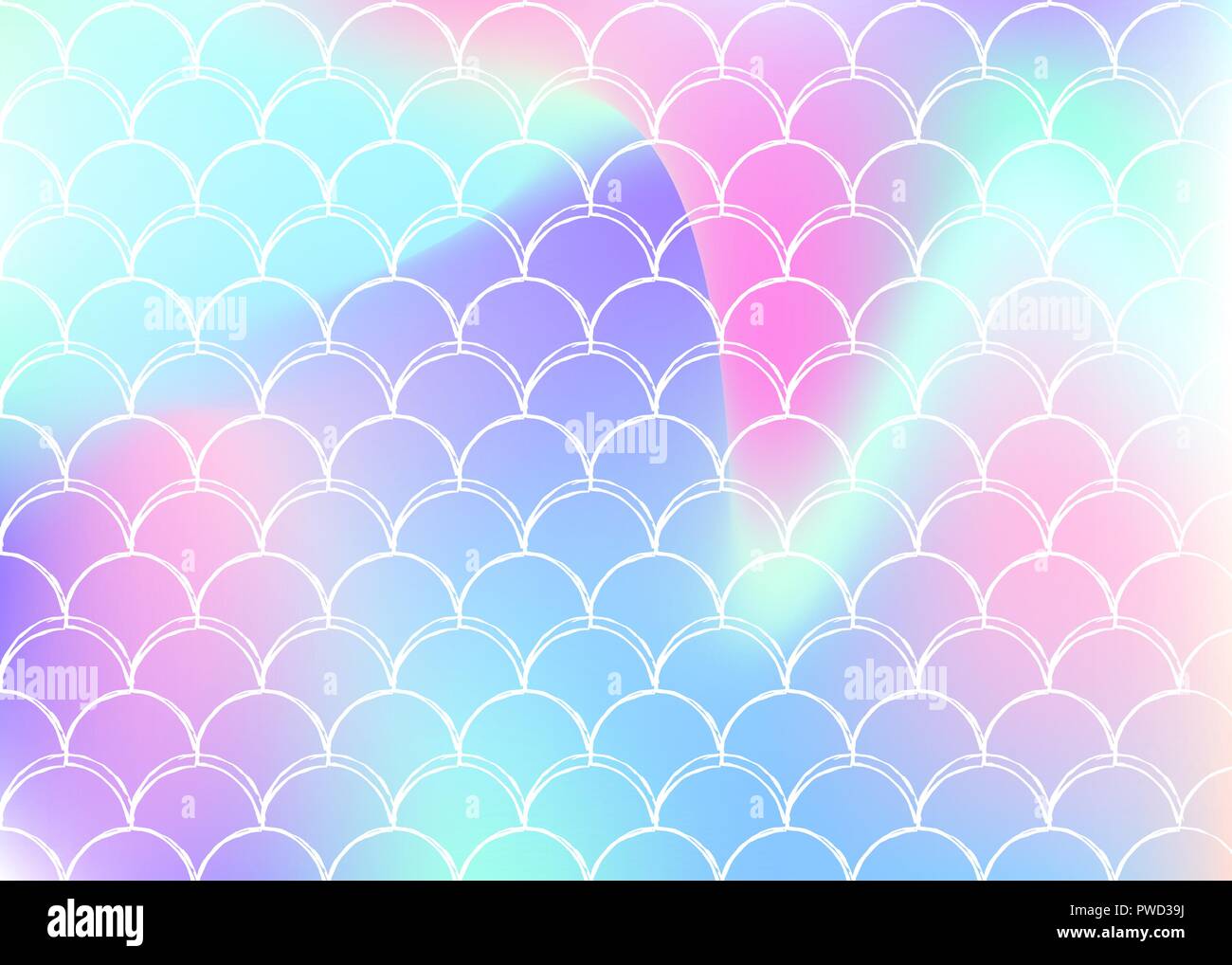 Holographic mermaid background with gradient scales Stock Vector Image ...
