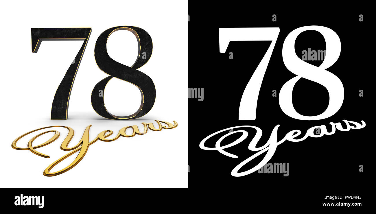 3d number 78 hi-res stock photography and images - Alamy