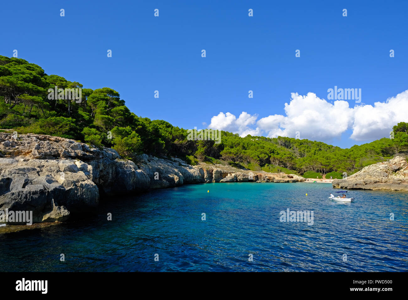 Beautiful beaches, cliffs and coves around the Island of Menorca Cala ...