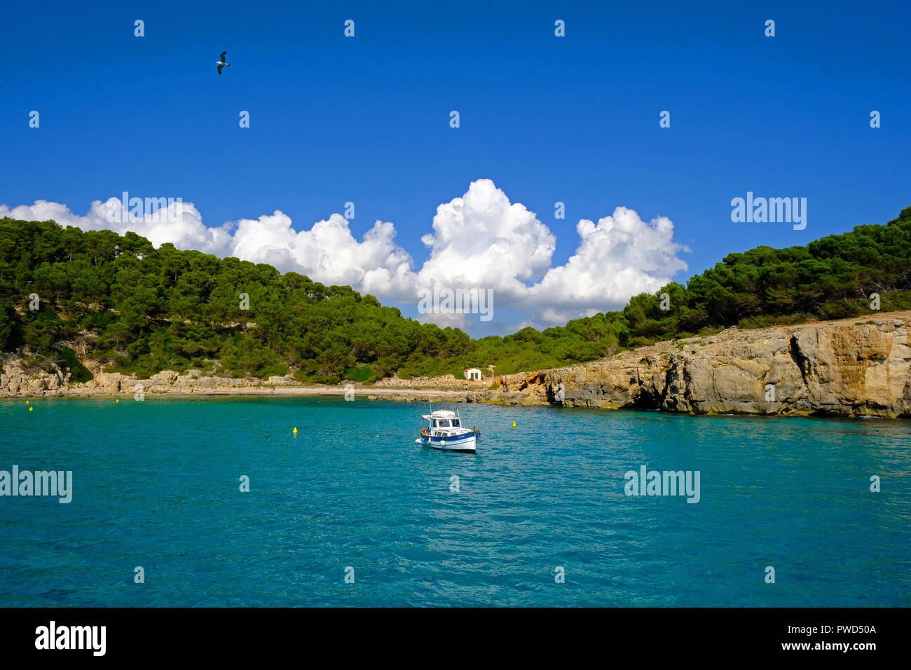 Beautiful beaches, cliffs and coves around the Island of Menorca Cala ...