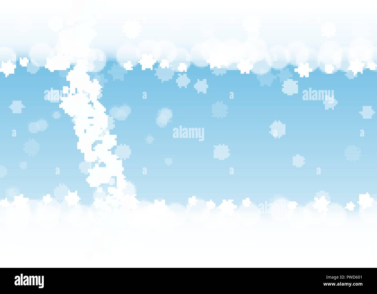 Snow border with white snowflakes Stock Vector Image & Art - Alamy