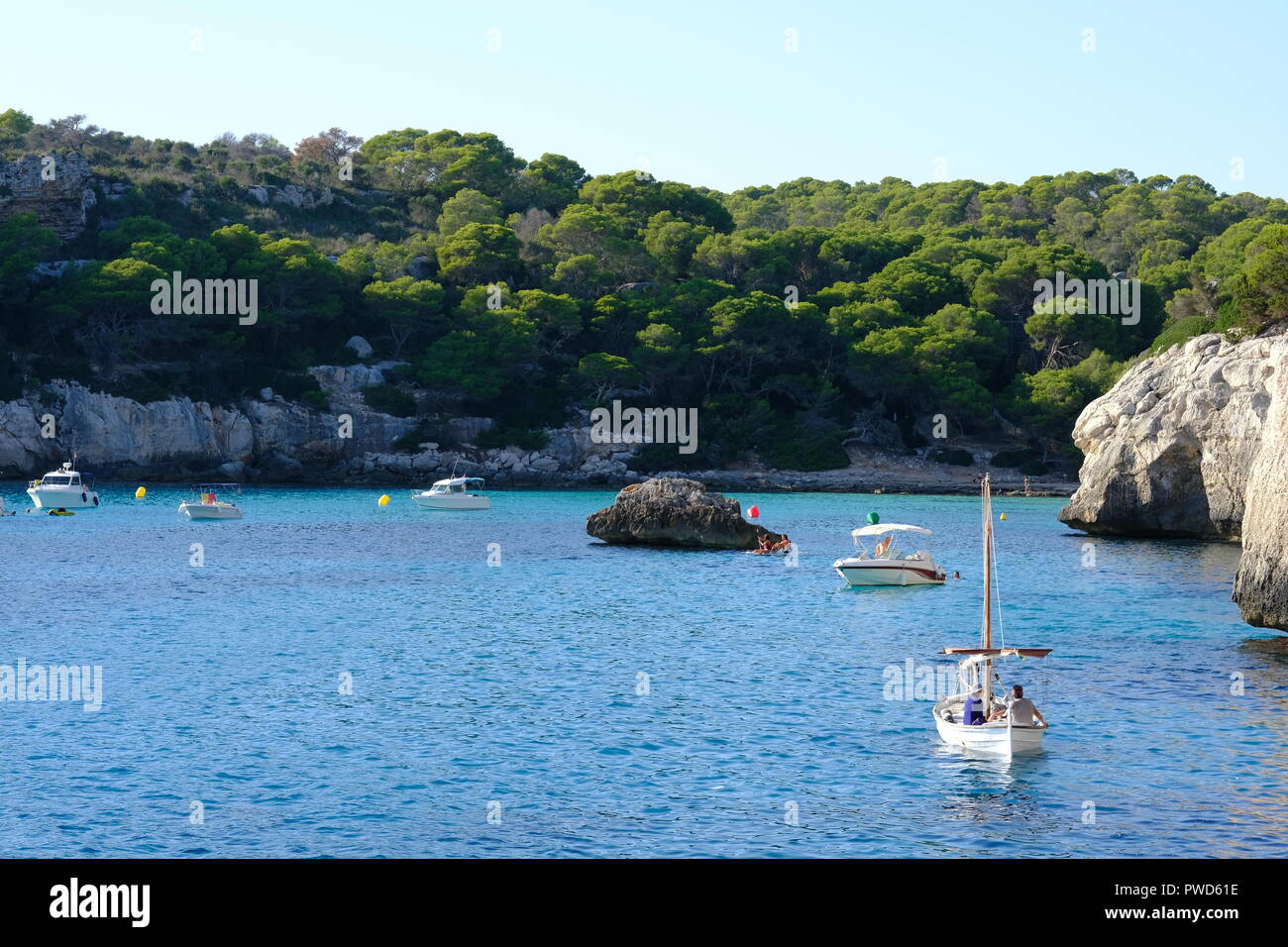 Beautiful beaches, cliffs and coves around the Island of Menorca Cala ...