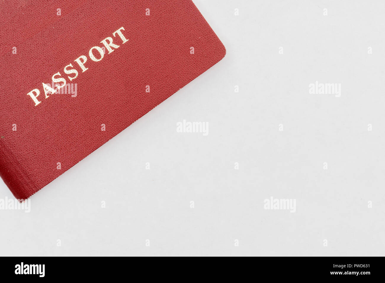 red passport on white background Stock Photo - Alamy