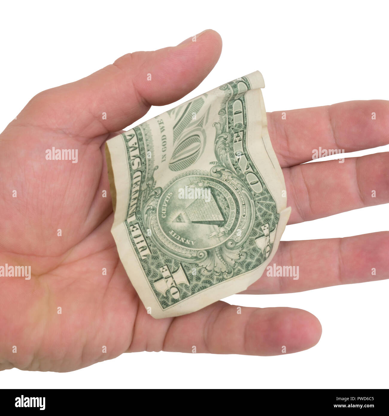 crumpled dollar bill Stock Photo - Alamy