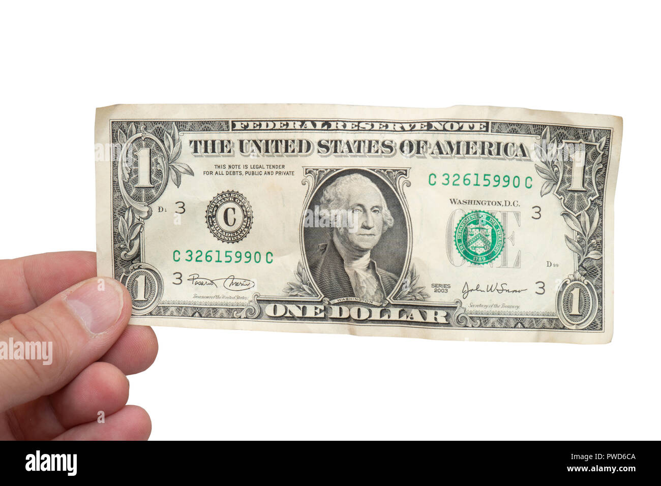 crumpled dollar bill Stock Photo - Alamy
