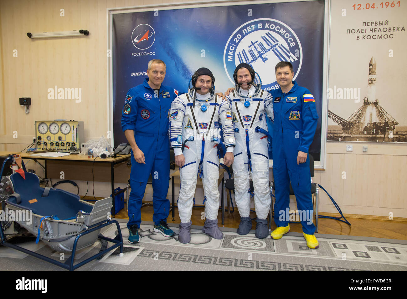 Expedition 57 prime crew member cosmonaut Alexey Ovchinin of Roscosmos ...
