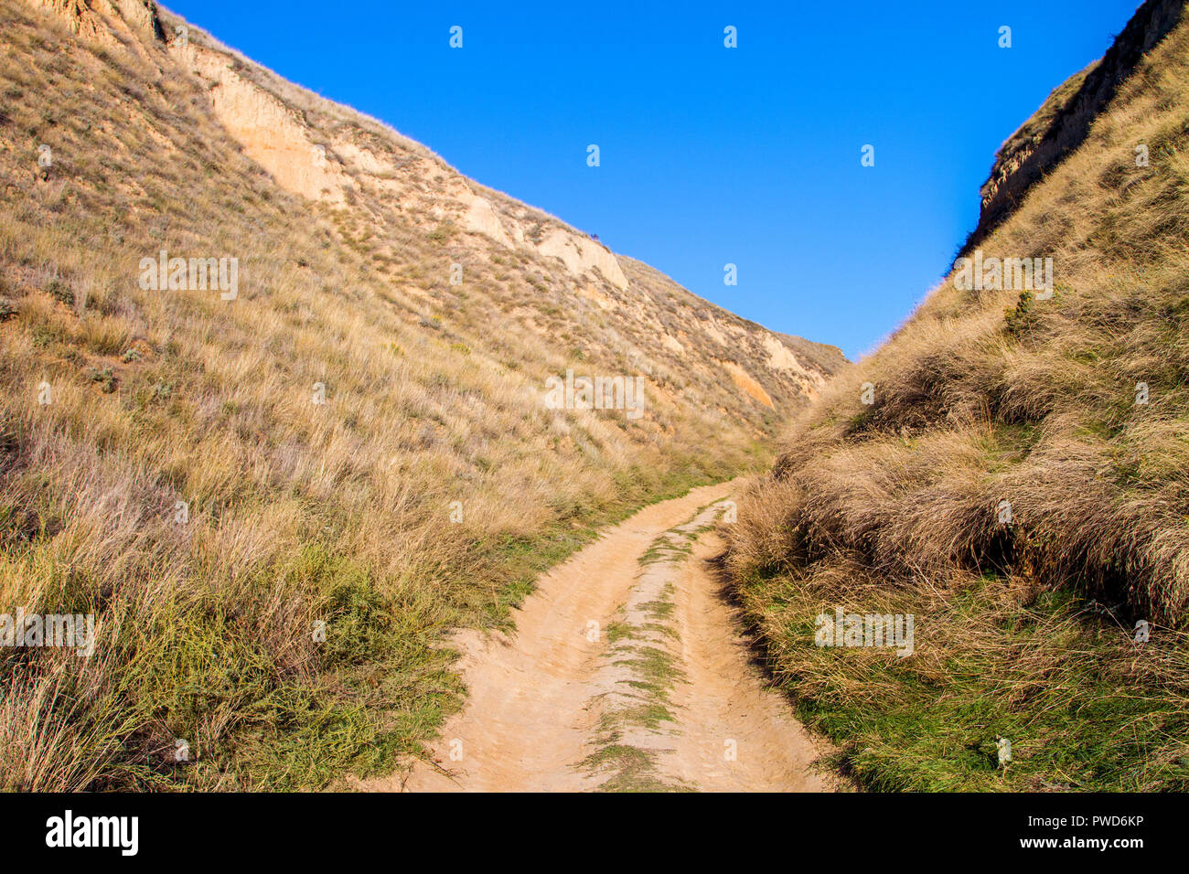 image of a dirt road in the clay mountains of Stanislav Stock Photo - Alamy
