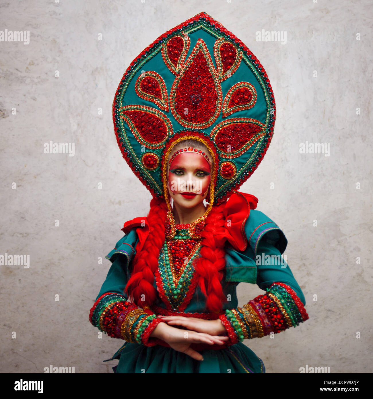 Woman in russian national costume hi-res stock photography and images ...