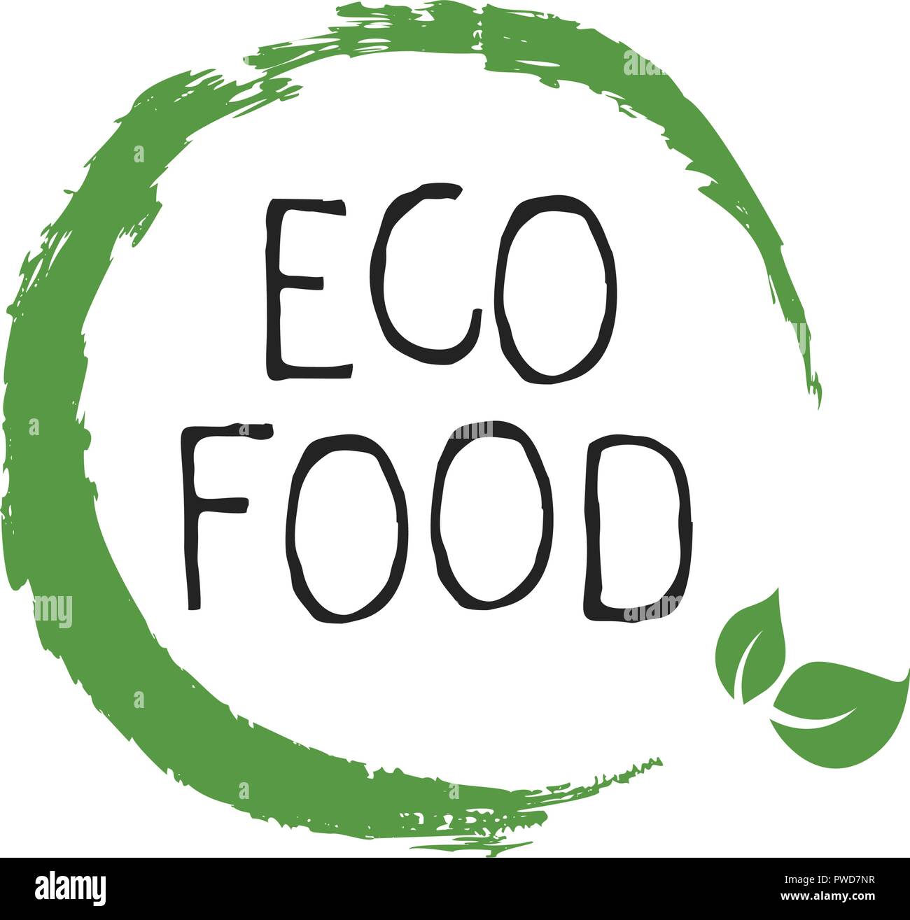 Eco food label and high quality product badges. Bio healthy organic ...