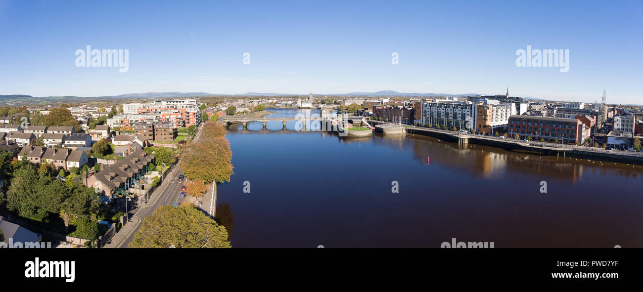 limerick city skyline ireland. beautiful limerick urban cityscape over ...