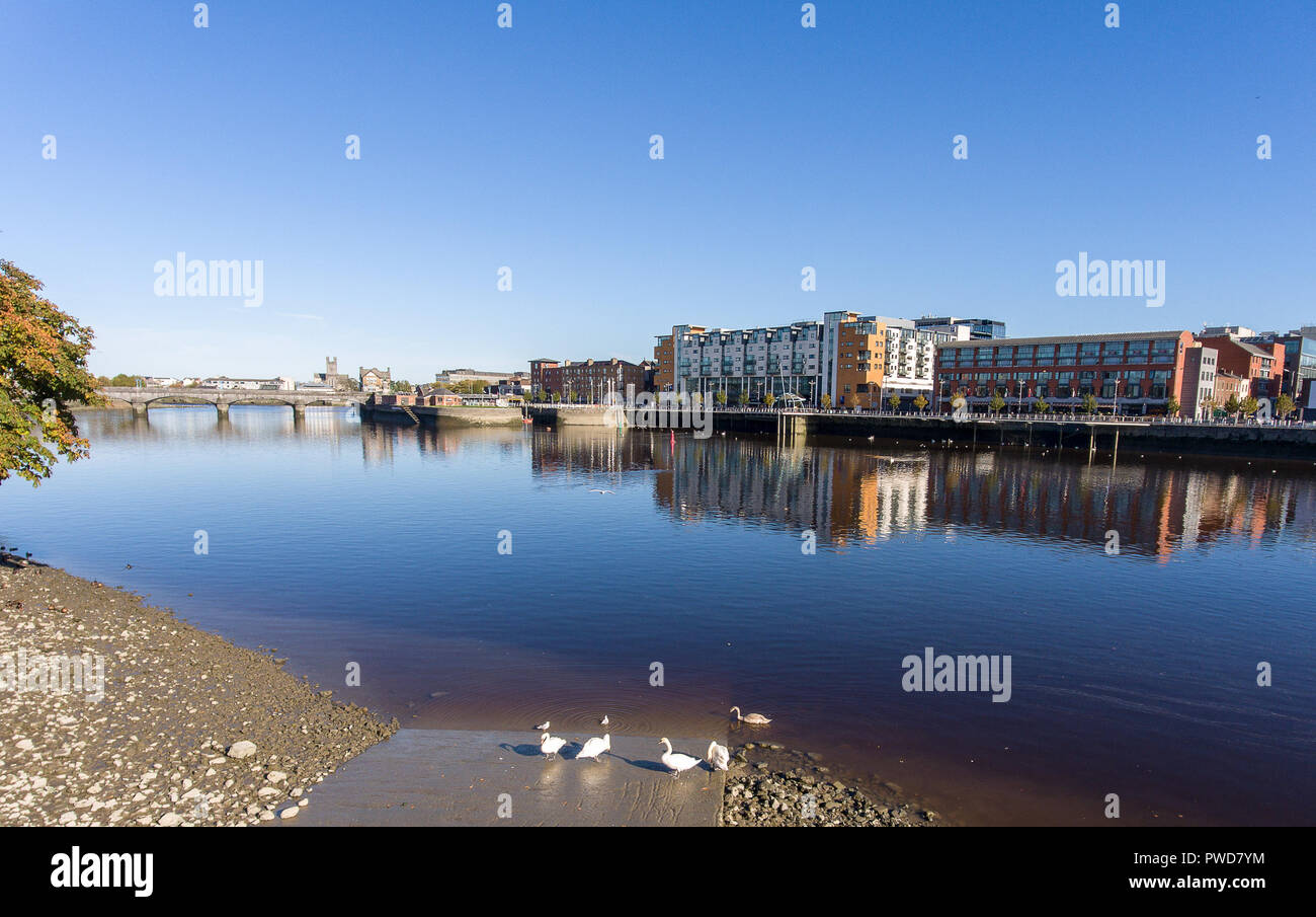 limerick city skyline ireland. beautiful limerick urban cityscape over ...