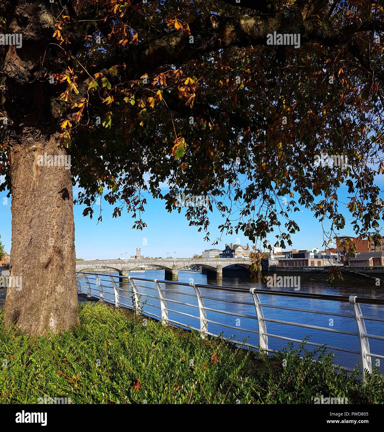limerick city skyline ireland. beautiful limerick urban cityscape over ...