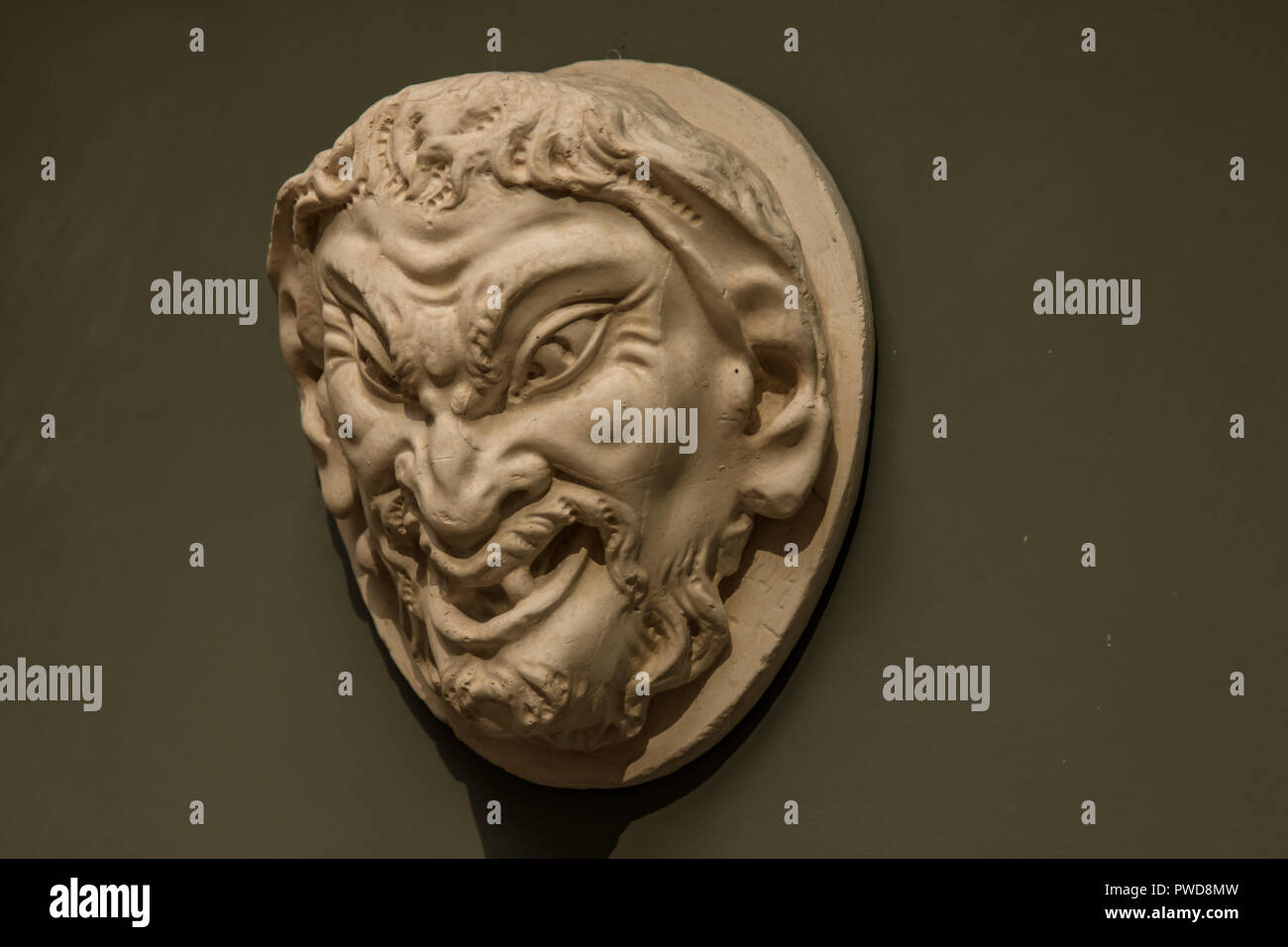 Head of a Satyr, Michelangelo, on display in the Uffizi Gallery in ...