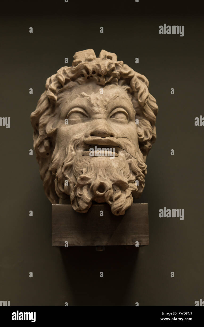 Carved satyr head hi-res stock photography and images - Alamy