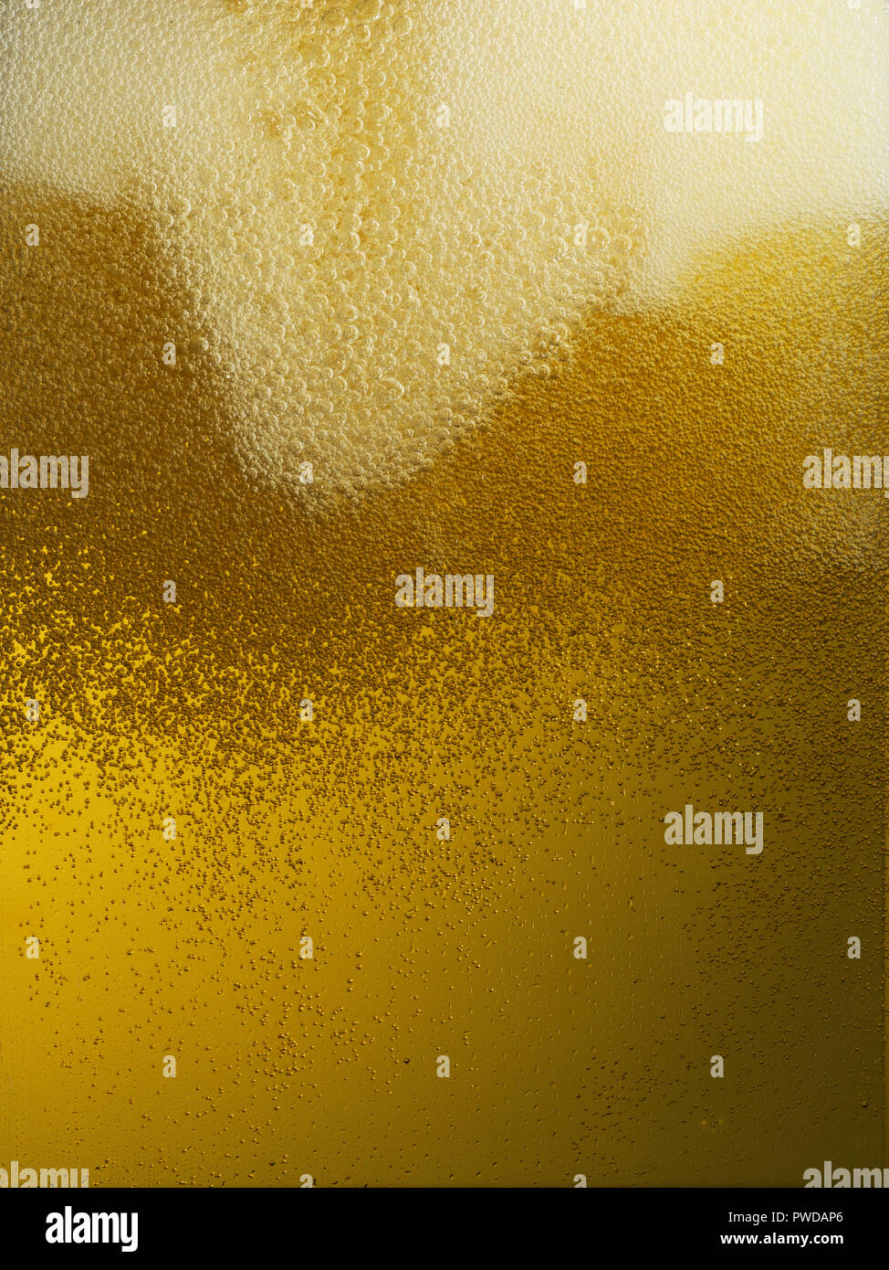 Detail Texture of Foam Bubbles Light Blonde Beer, Ale, Light Beer, Cold ...