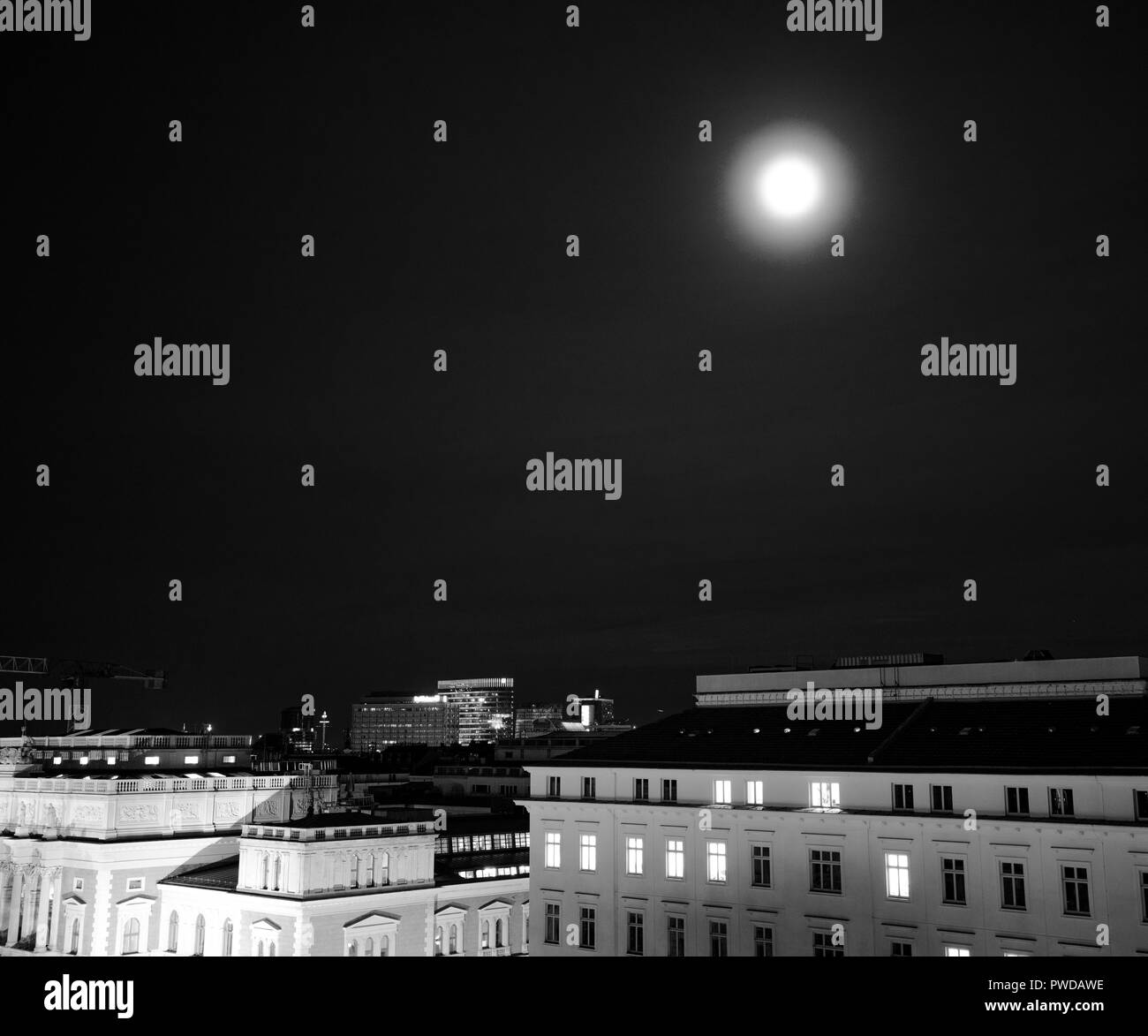 Moon over vienna hi-res stock photography and images - Alamy