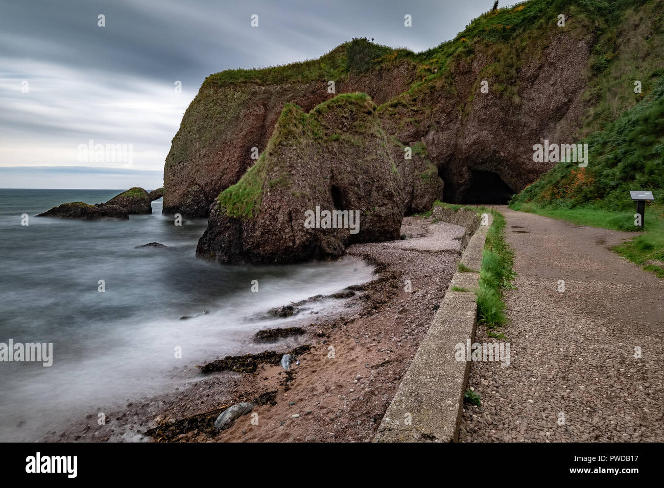 Cushendun Caves, one of the famous attraction in Northern Ireland and ...