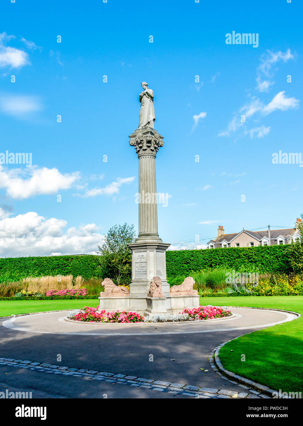 A memorial monument of Duthie park opening by Princess Beatrice in 1883 ...