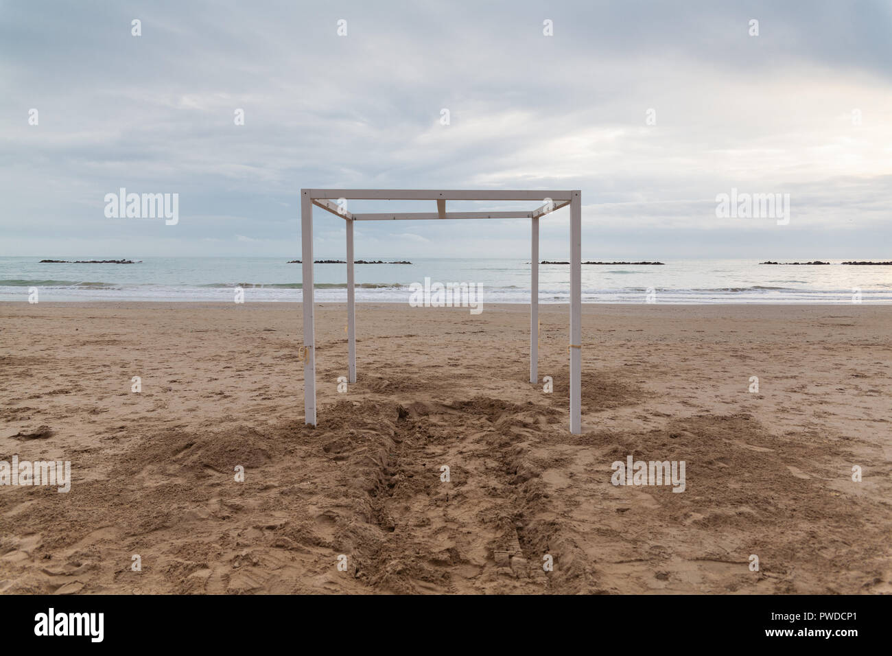 Strolling on the beach in the fall Stock Photo - Alamy