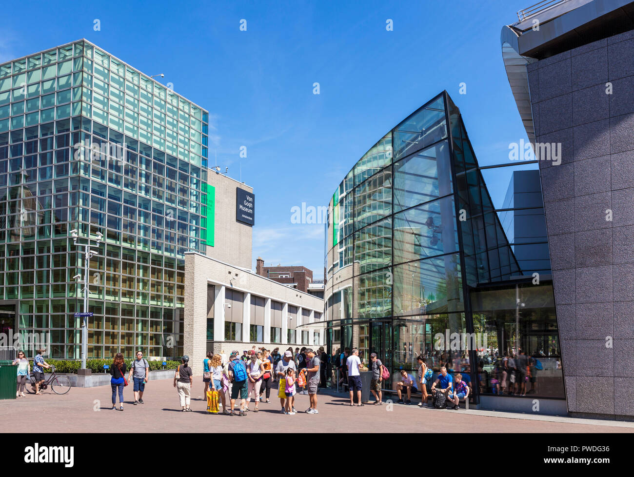 Amsterdam Van Gogh Museum Amsterdam exterior facade Museum square ...