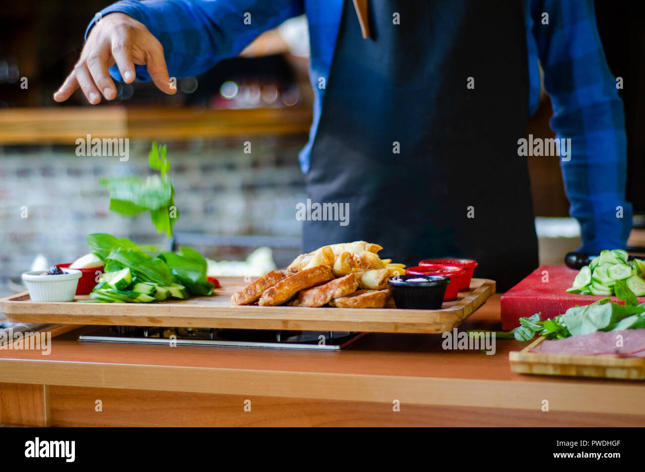 Chef is breakfast preparing in the restaurant Stock Photo - Alamy