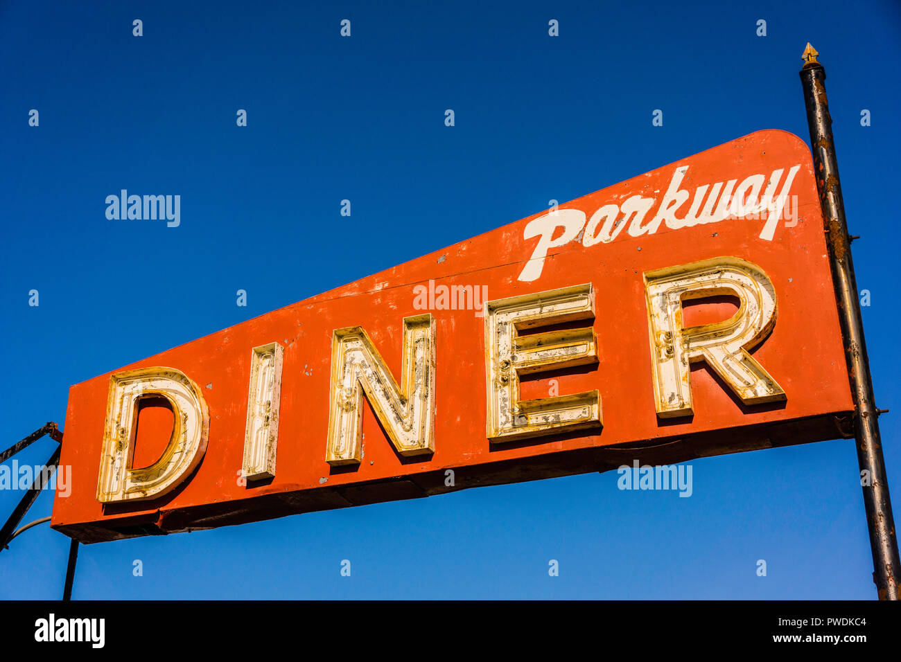 Parkway Diner Sign South Burlington, Vermont, USA Stock Photo - Alamy