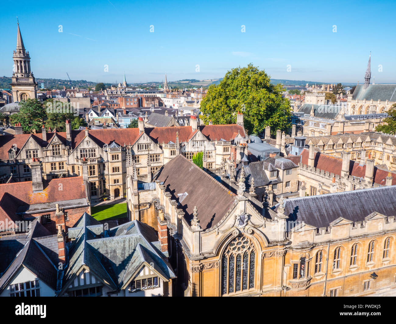 Brasenose College, Arial View, Oxford, Oxfordshire, England, UK, GB ...
