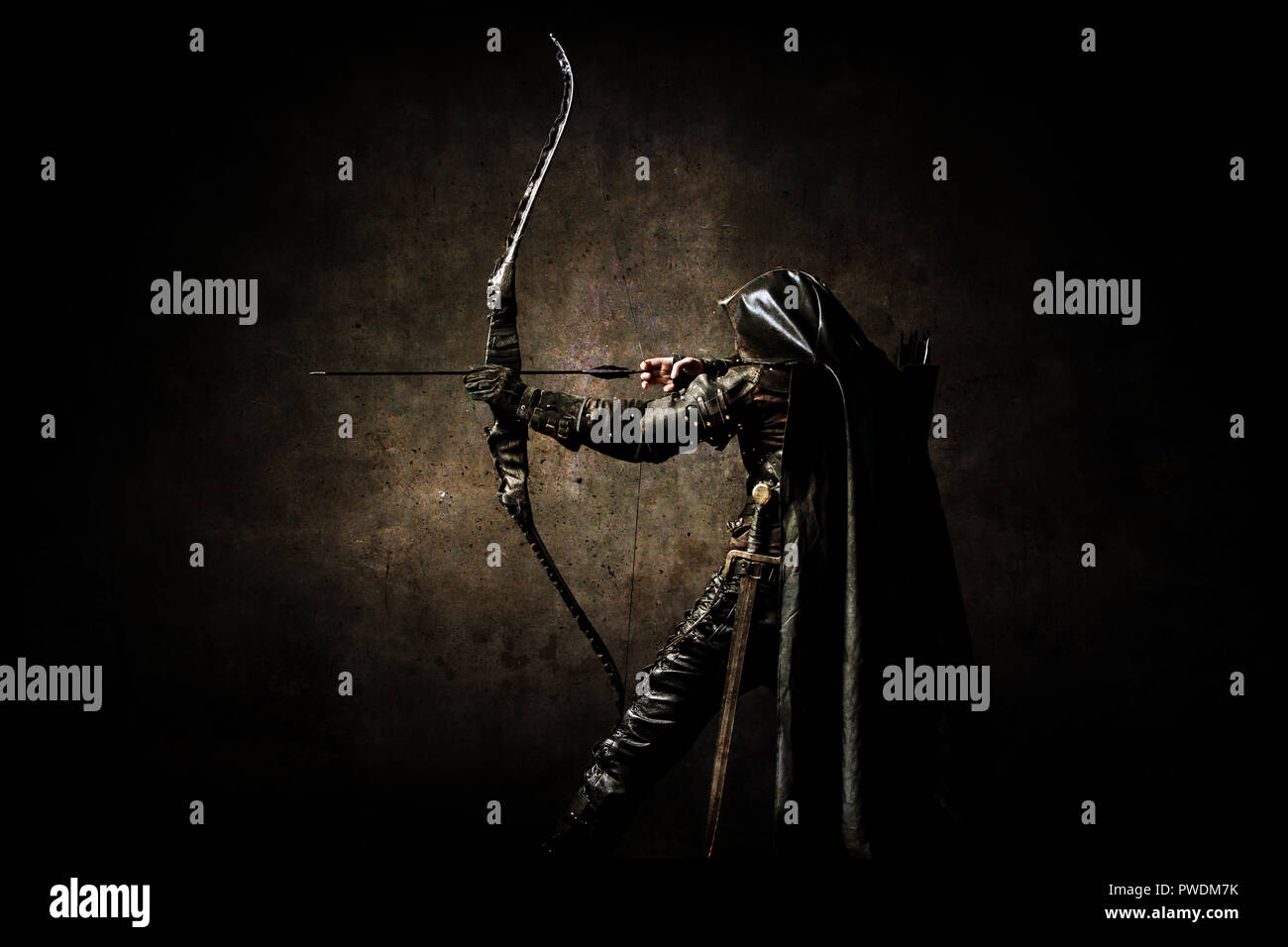 Portrait of an archer Stock Photo - Alamy