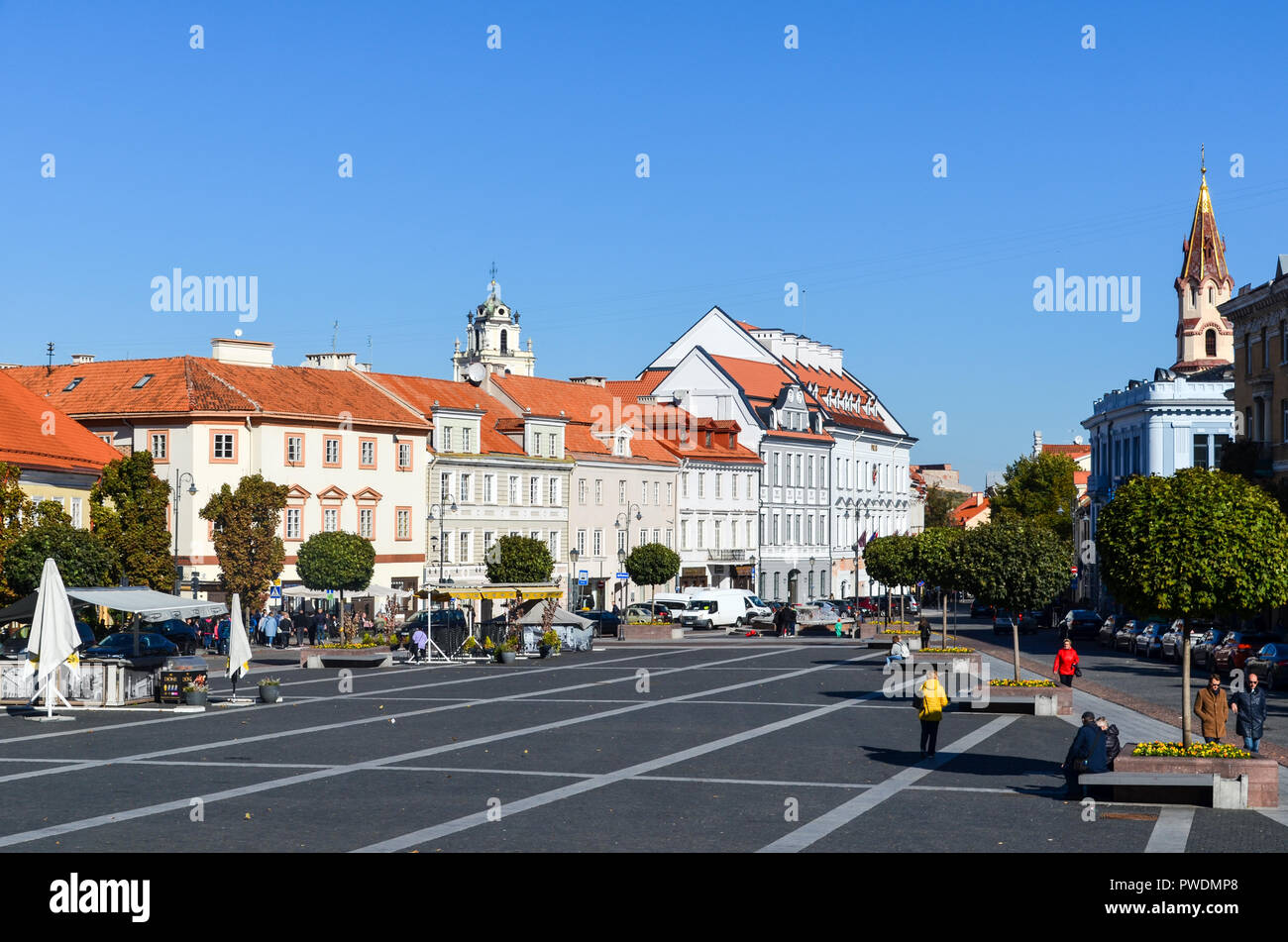 Town Hall Square, Vilnius, Lithuania Stock Photo - Alamy