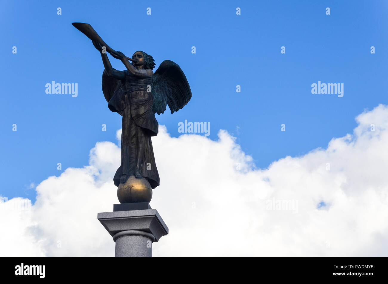 Angel of Uzupis, in the alternative neighborhood of Uzupis, Vilnius ...