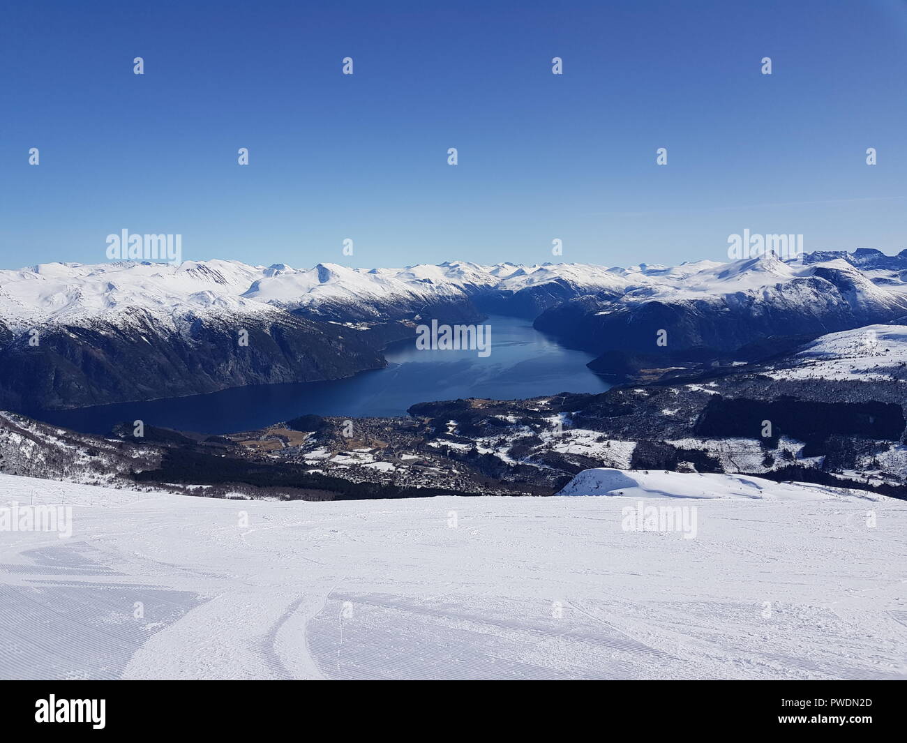 stranda norwegian ski resort Stock Photo - Alamy