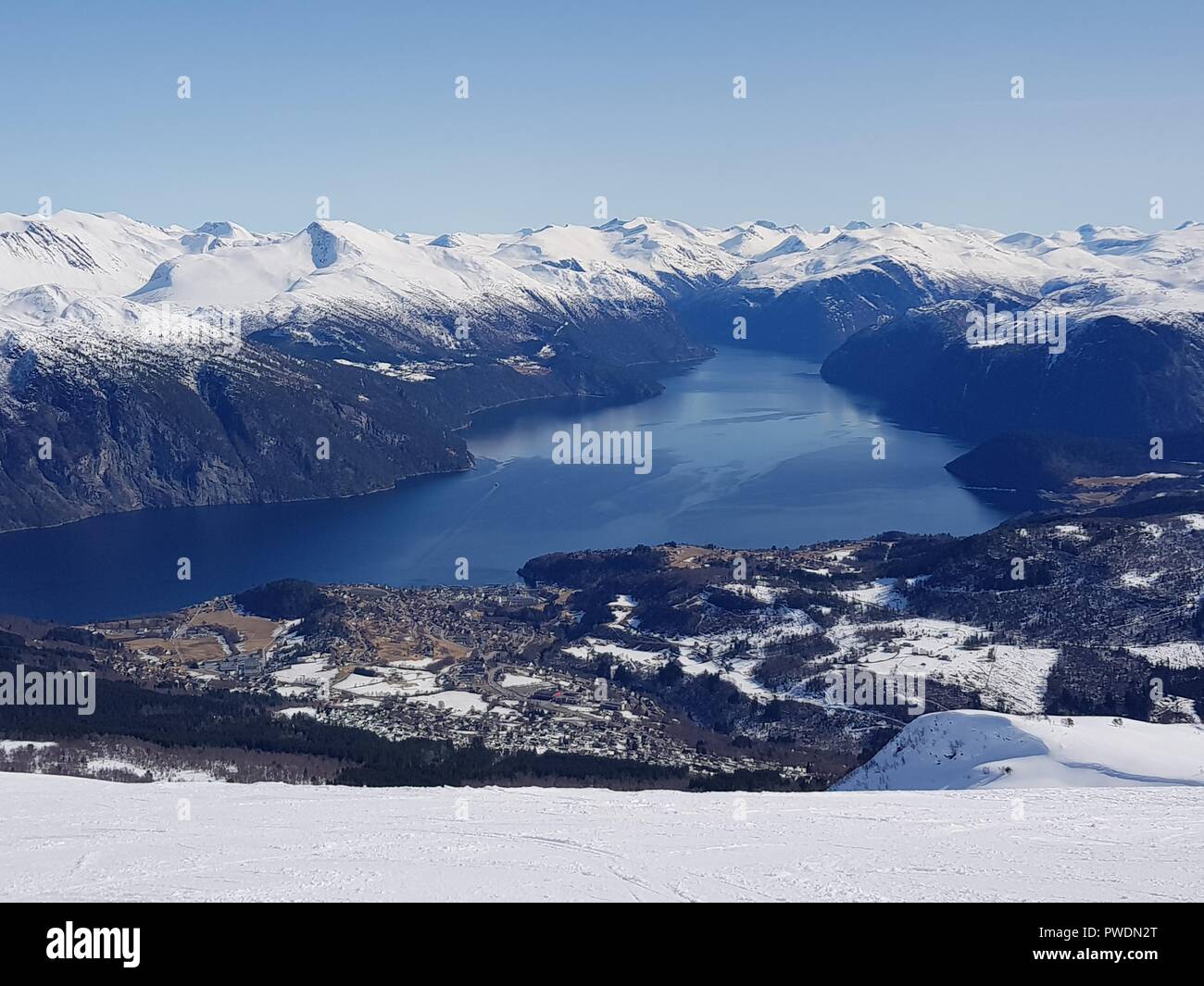 stranda norwegian ski resort Stock Photo - Alamy