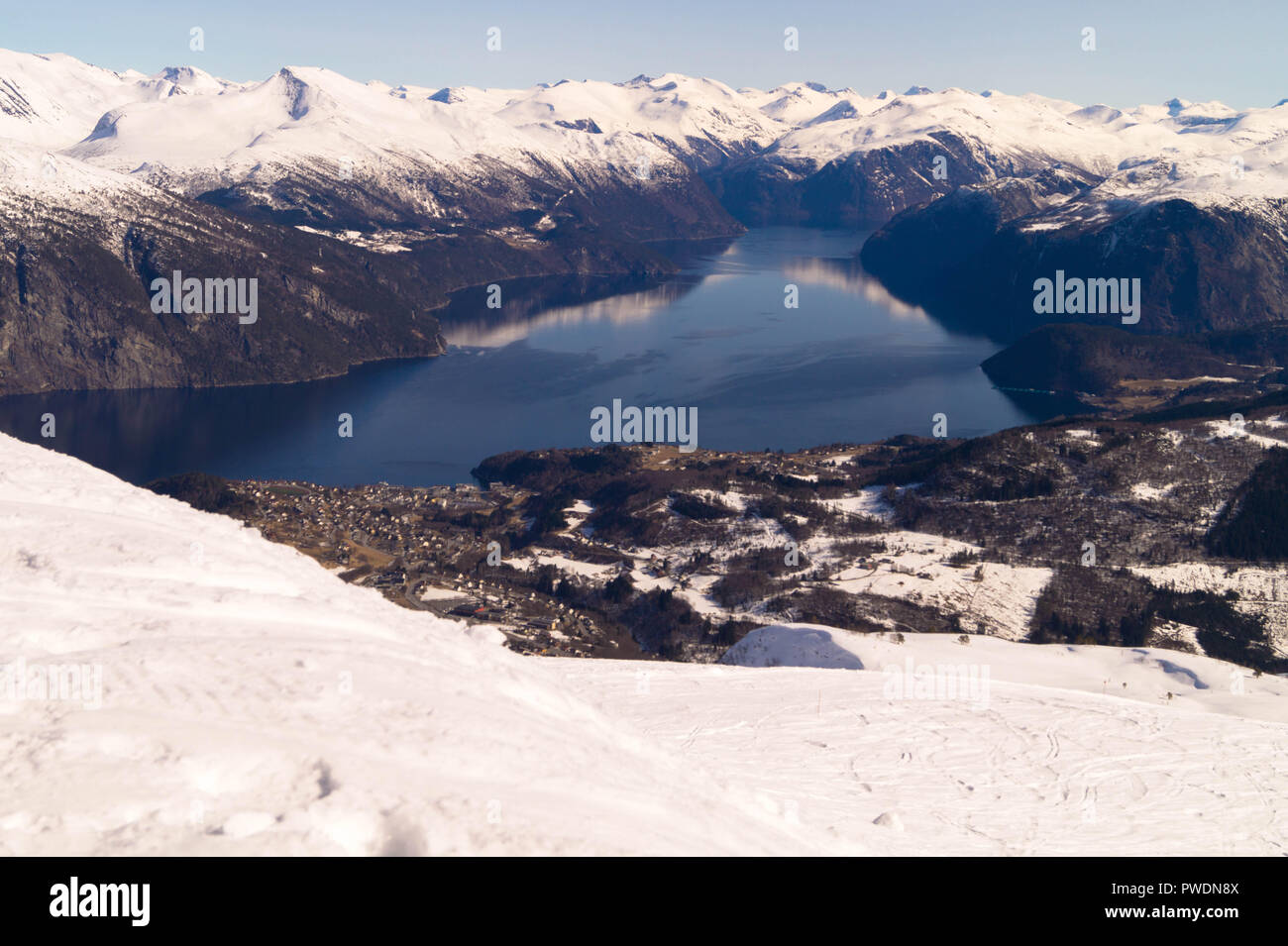 stranda norwegian ski resort Stock Photo - Alamy