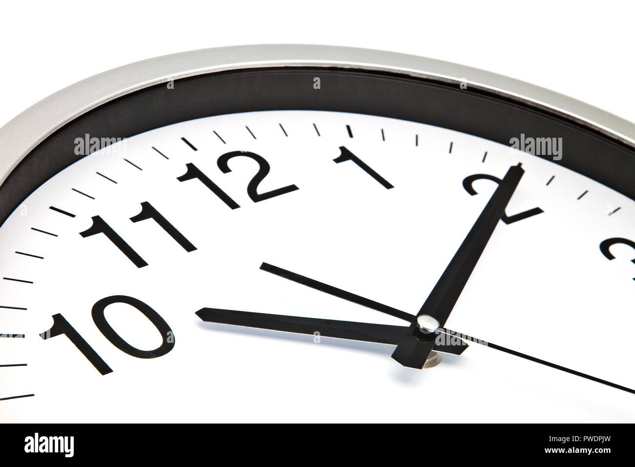 clock with white background and black needles Stock Photo - Alamy