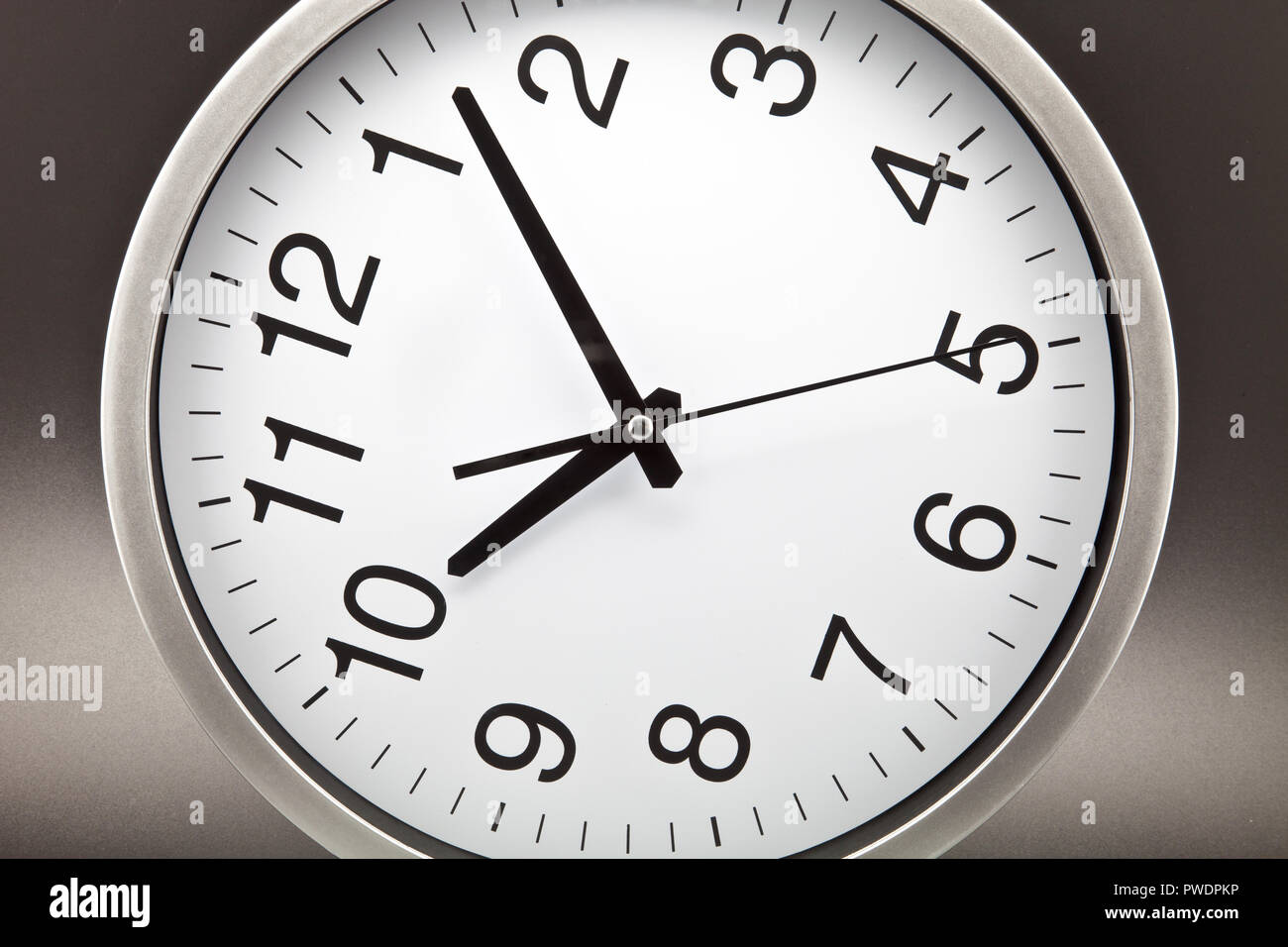 clock with white background and black needles Stock Photo - Alamy