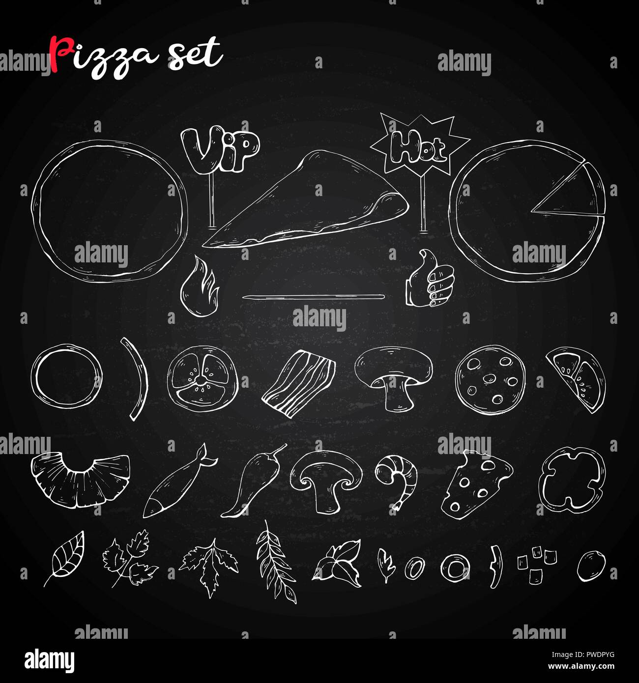 Pizza salami cheese Stock Vector Images - Alamy