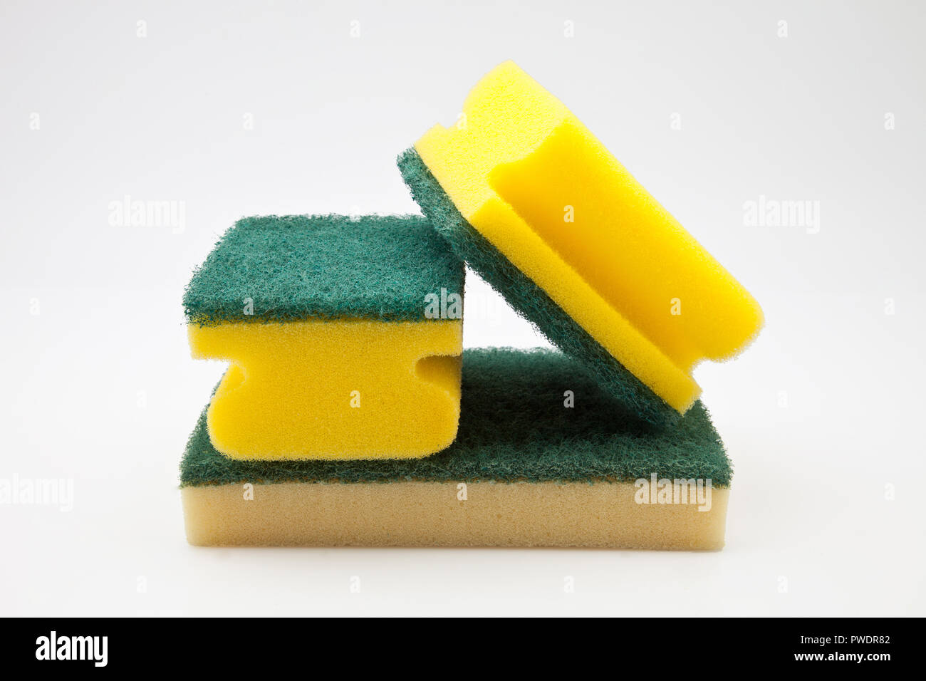 sponge scouring for cleaning crockery Stock Photo - Alamy