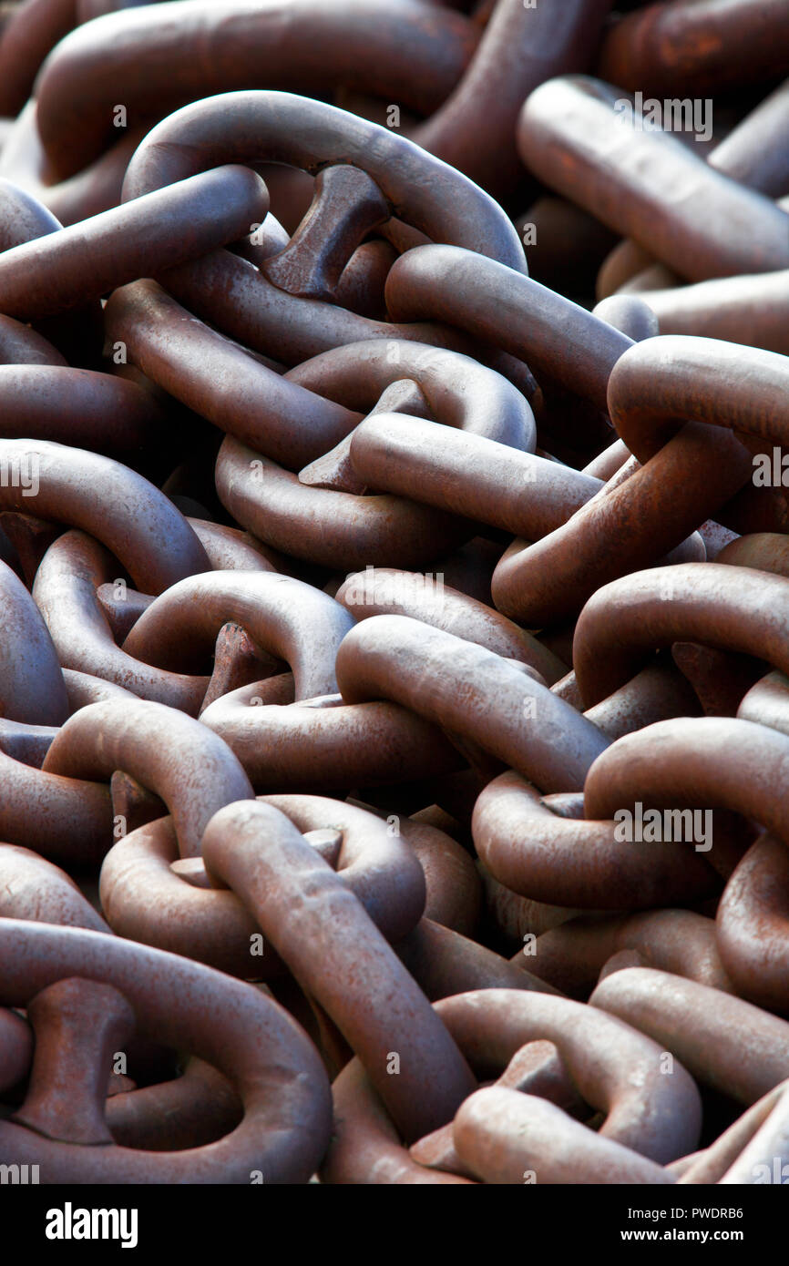 rusty chains used in industry and mining Stock Photo - Alamy