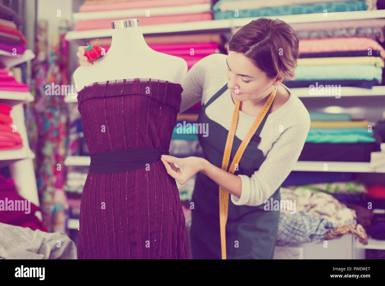 Finishing fabrics hi-res stock photography and images - Alamy