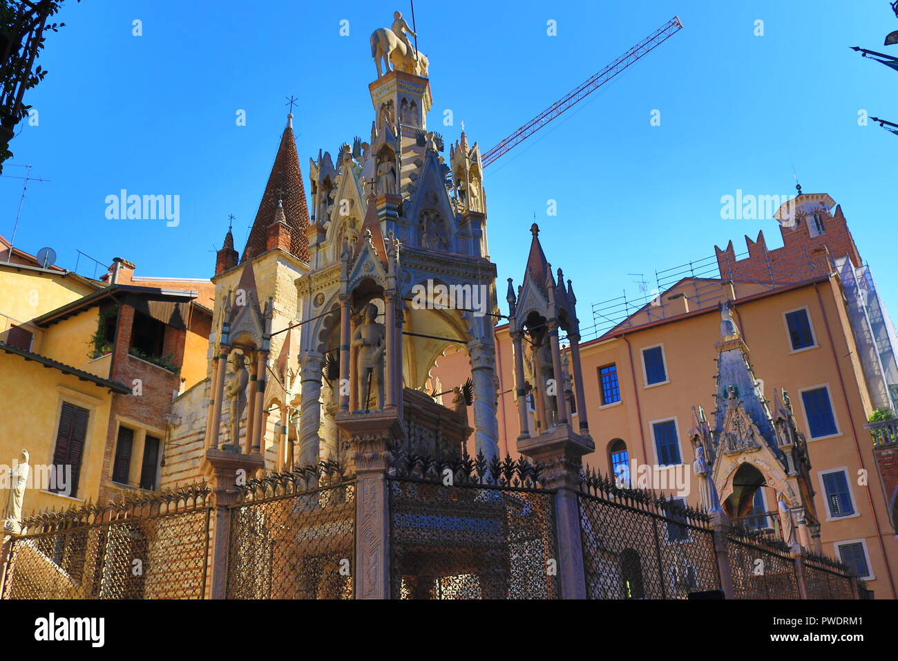 The Scaliger Tombs-a group of five Gothic funerary monuments in Verona ...
