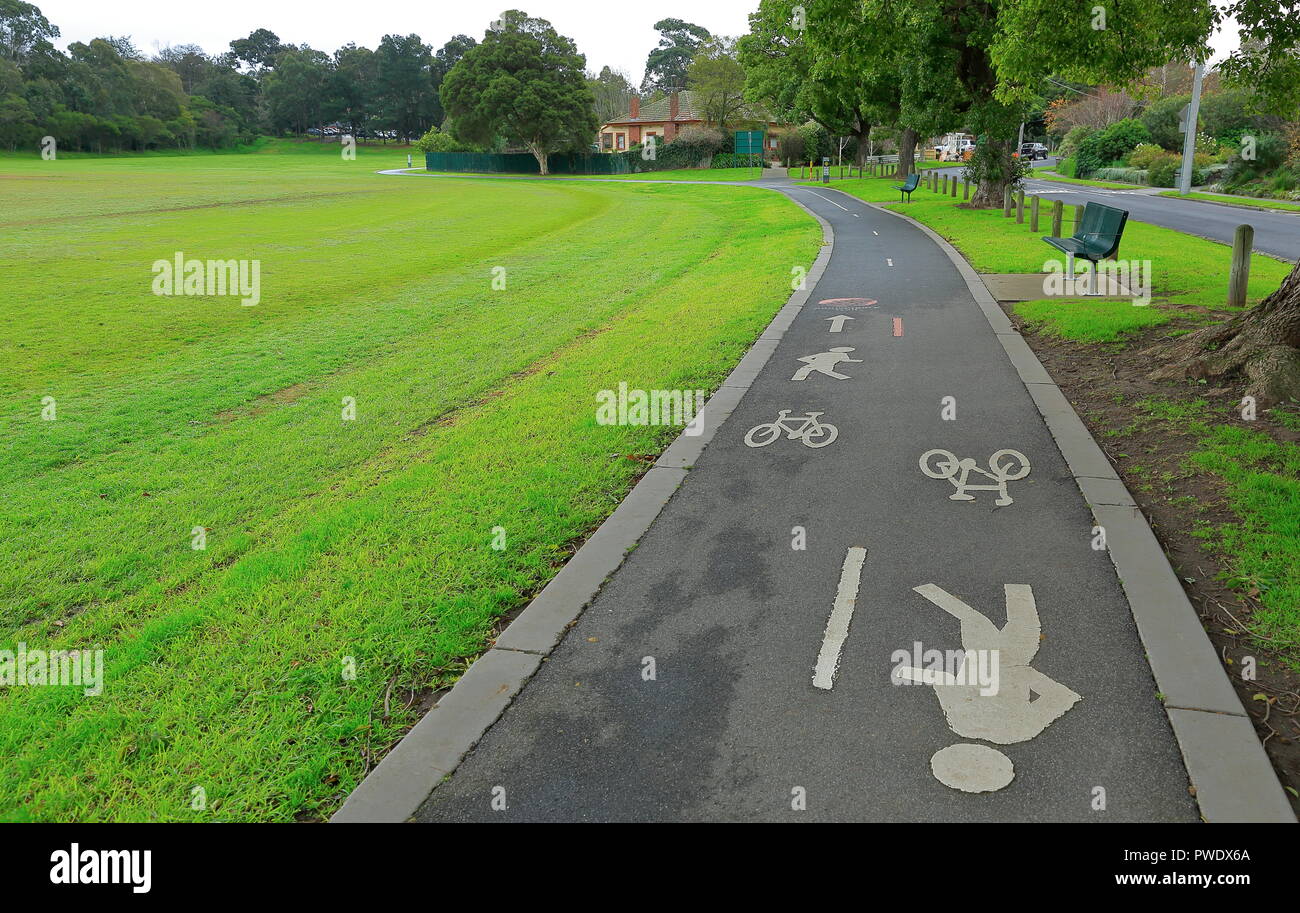 Nice bike and hiking path in nature Stock Photo - Alamy