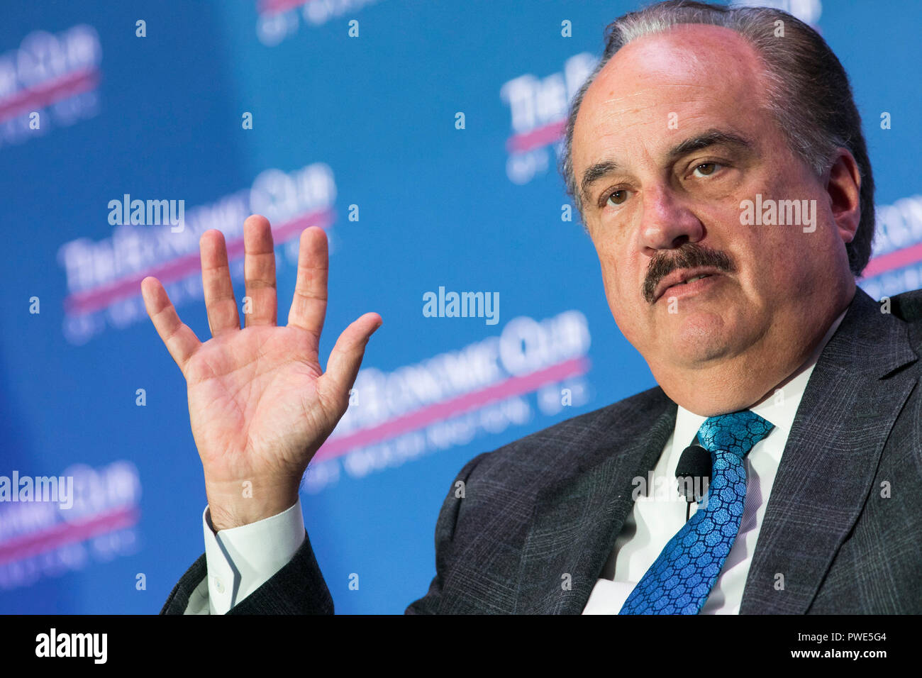 Washington DC, USA. 15th Oct 2018. Larry Merlo, President and CEO of ...