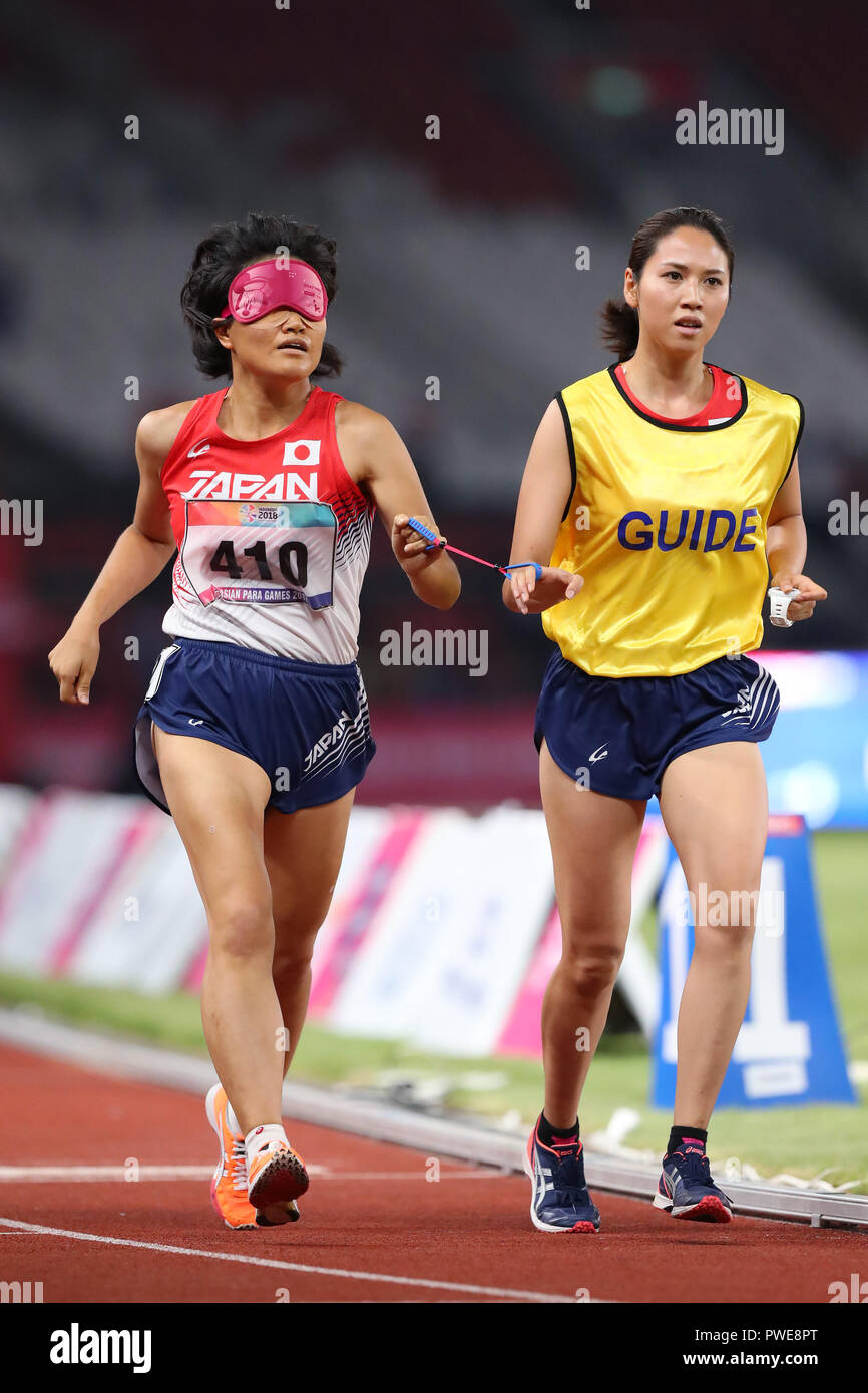 Jakarta, Indonesia. 8th Oct, 2018. Natsumi Inouchi (JPN) Athletics : Women's 1500m T11 Final at ...